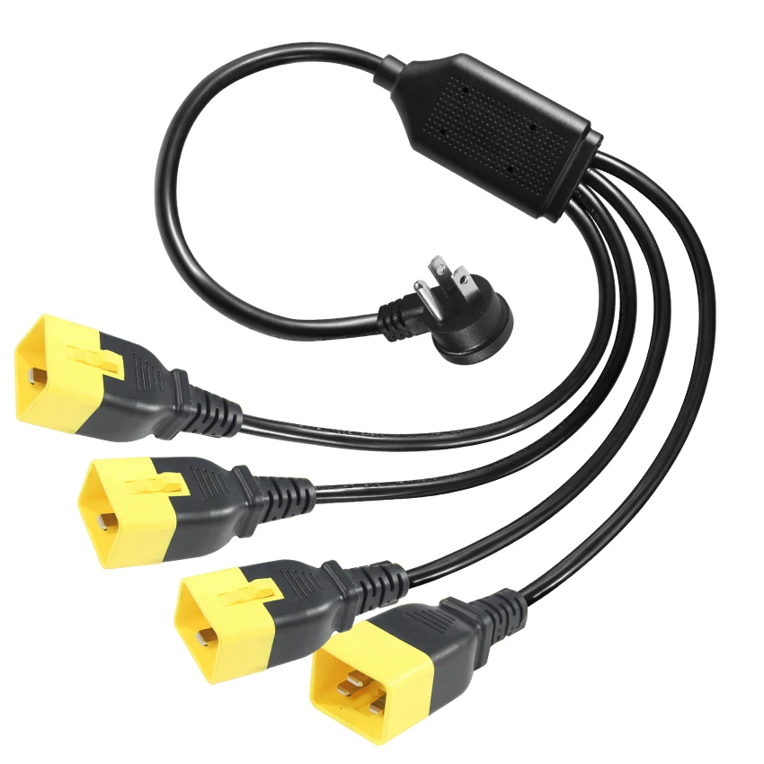 14awg Wire Gauge Y Splitter Iec Power Female Receptacle C20 Cable 4 In ...