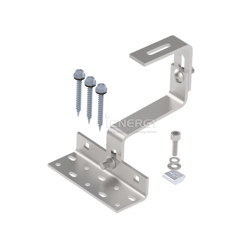 Solar Panel Mount Roof Hook - Double Adjustable & Durable