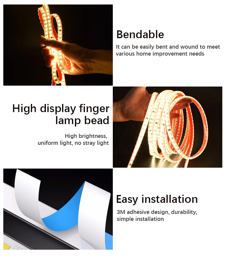 Driver Free 110v Waterproof Ip65 Led Strip Pvc Led Rope Light Ce Rohs ...