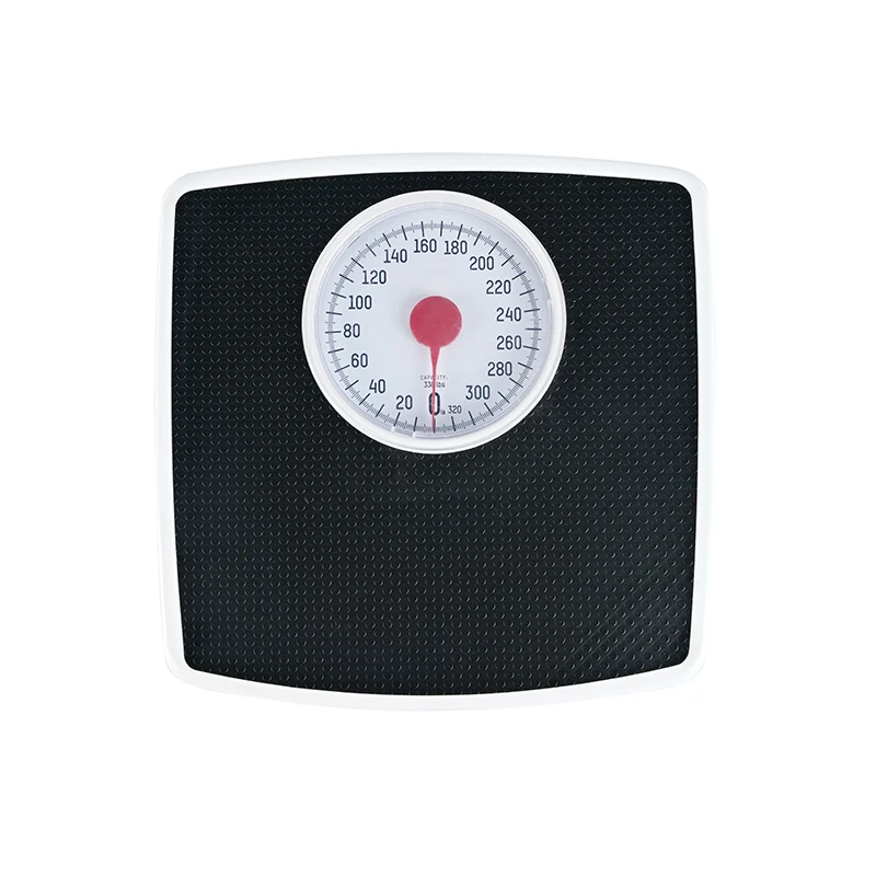 130kg Anti-slip Platform Black Mechanical Bathroom Scale 130kg Battery ...