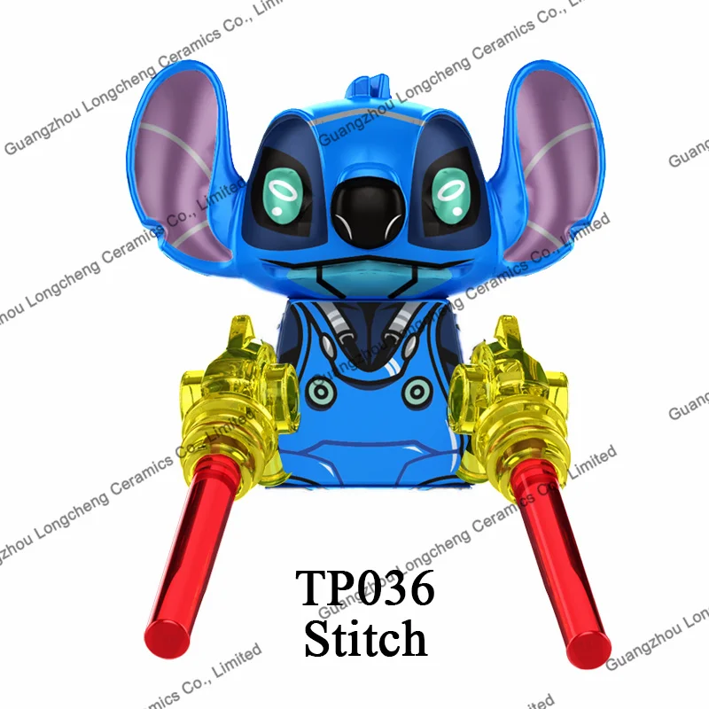 Tp1005 Famous Cartoon Character Stitch Angie Angel Mini Building Block ...
