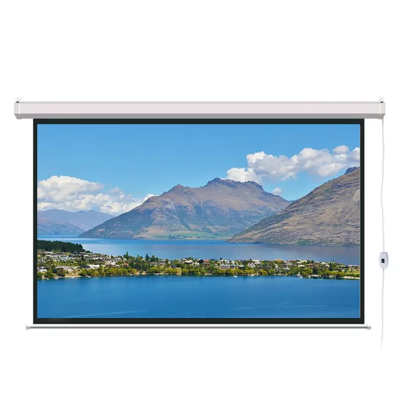 Alr Wall Mounted Electronic Projection Screen 4K HD 16:9 Matte White ...