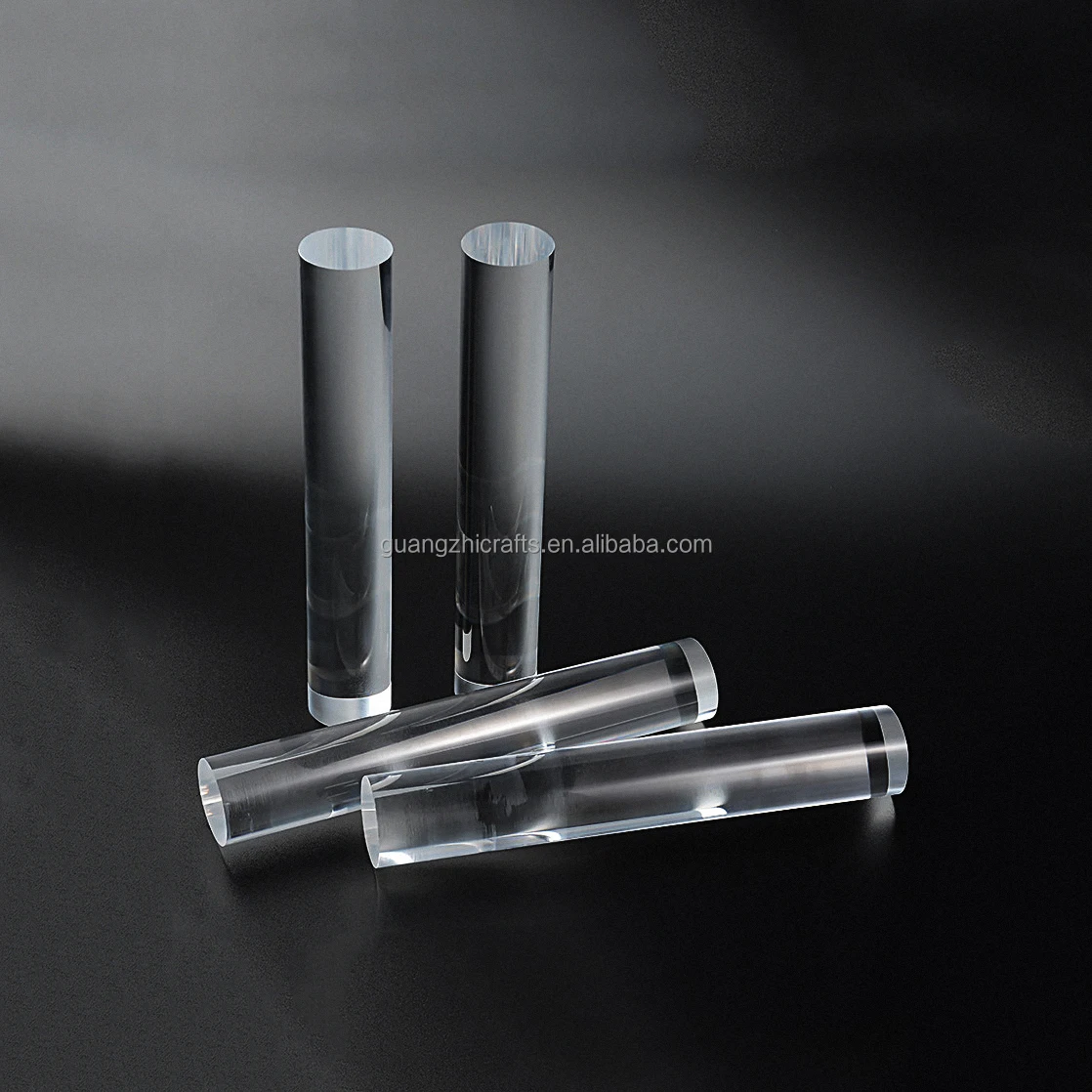 High Transparency Acrylic Cylinder Rod Clear Acrylic Cylinder Display ...