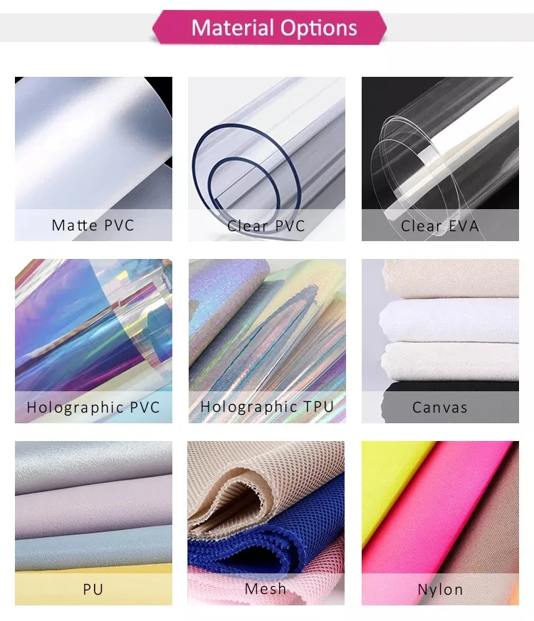 Hot Sells Women Laser Hologram Pvc Shopping Plastic Tote Bag Custom ...