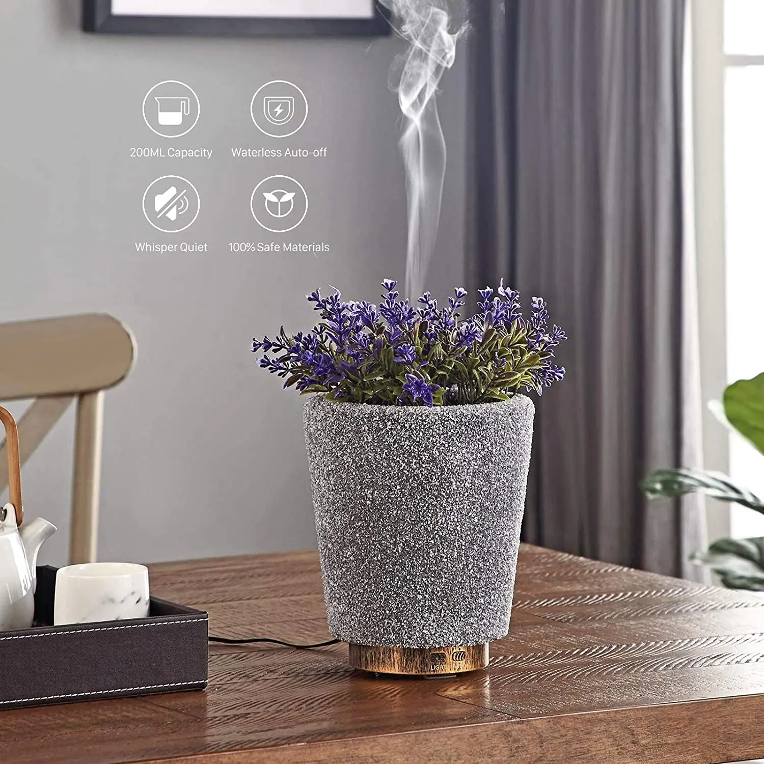 Succulent Bonsai Aroma Diffuser 2 In 1 Cool Mist Smart Home Ultrasonic ...