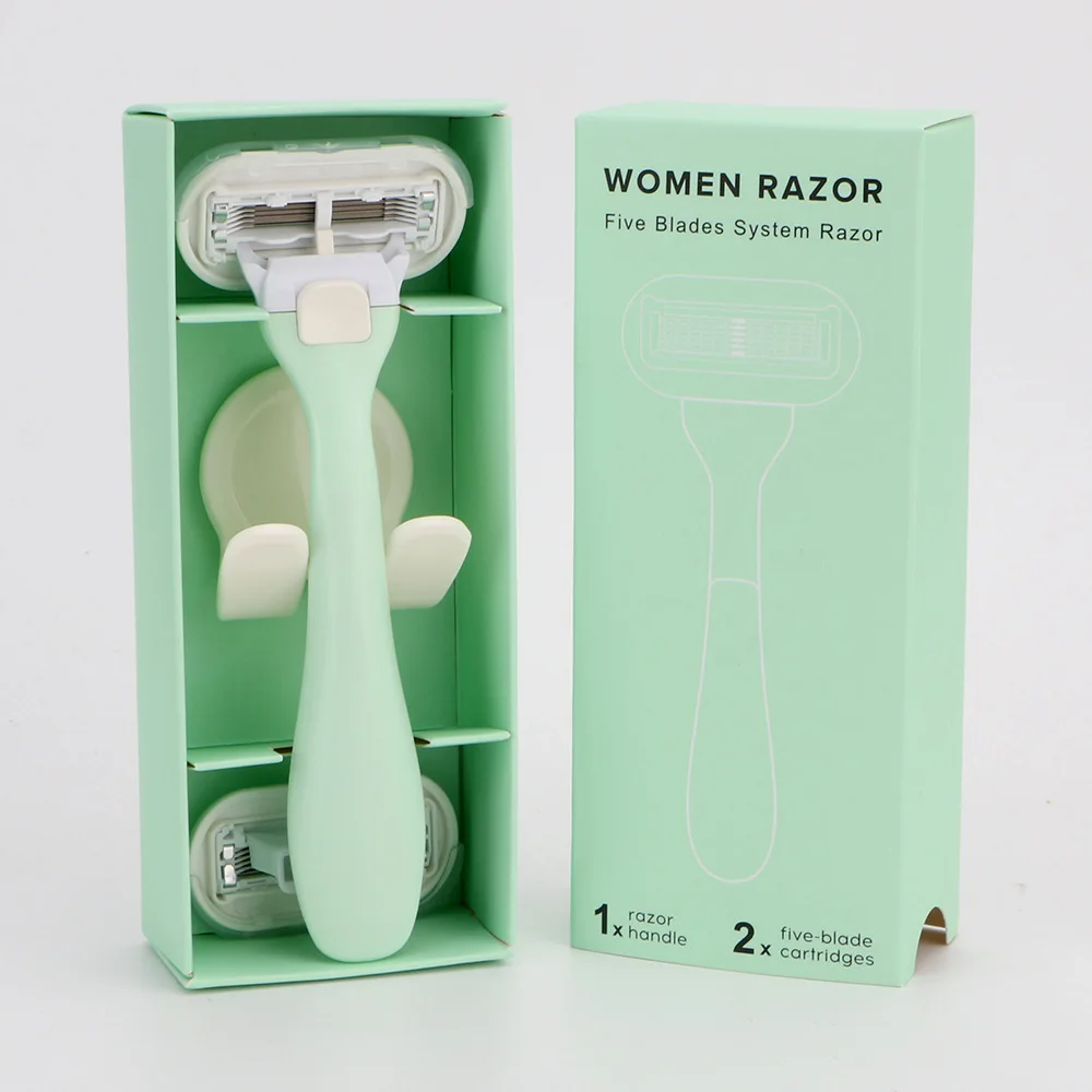 Women System Razor For Sensitive Skin Replaceable Refills 5 Blades ...