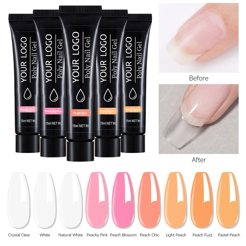 2025 Peach Fuzz 15g Uv Soft Gel Builder Construction Poly Nail Gel ...