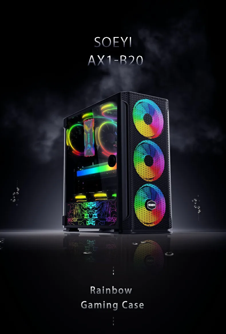 Soeyi Oem Custom E-atx Vertical Acrylic Mid Tower Computer Gaming Case ...