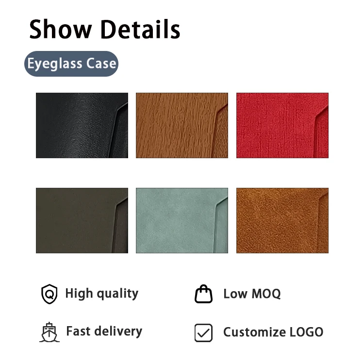 Shop Our Popular Stock Hand Made Case Mix Color PU Leather Eyeglass Case
