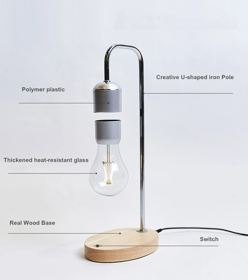 Magnetic Levitating Floating LED Light Bulb - Unique Gift