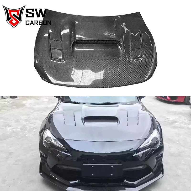 W Style Carbon Fiber GT86 Hood With Vents for Toyota 86 Scion FRS GT86 ...
