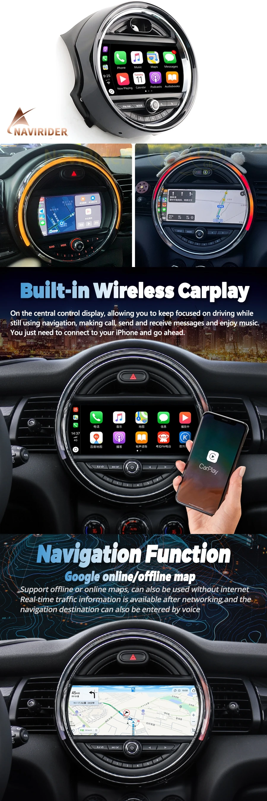 Android 12 Autoradio 9-Inch QLED Screen for MINI Countryman R60 - GPS ...