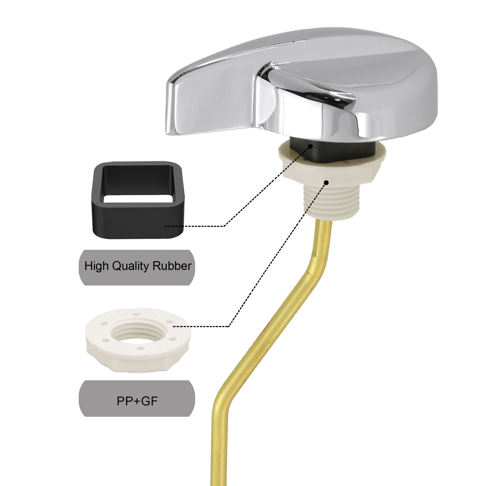 Toilet Tank Lever Side Mount Toilet Tank Flush Lever Handle For Toilets ...