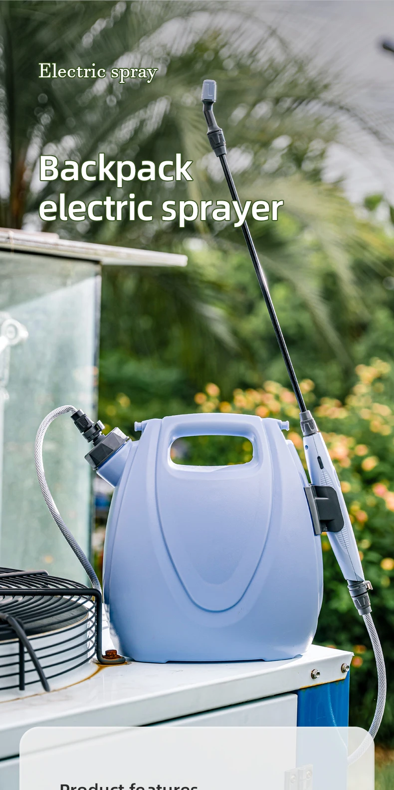 New Design 5l Home Garden Portable Electric Sprayer 2000- 2600mah Large ...