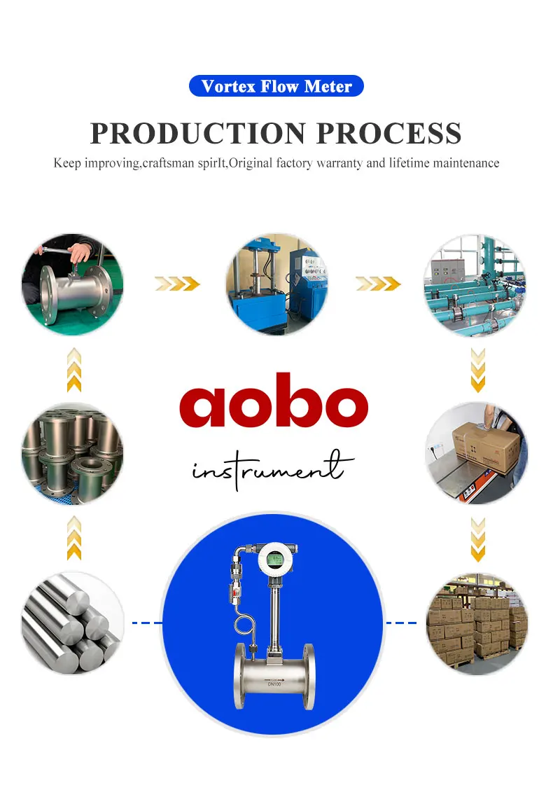 AOBO Stainless Steel Vortex Flow Meter - Efficient Measurement