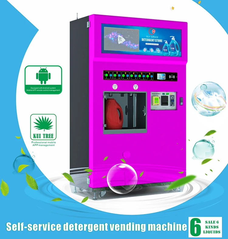 Soap Popular Coin Operated Liquid Detergent Vending Machines