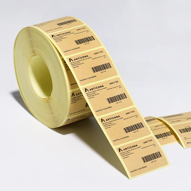 Custom Printing Kraft Paper Design Label Stickers Sticker Roll Custom ...