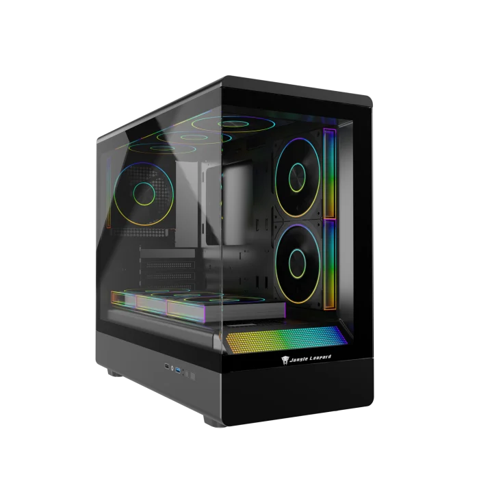 Jungle Leopard Mid Tower Gaming Case - Tempered Glass & Microatx