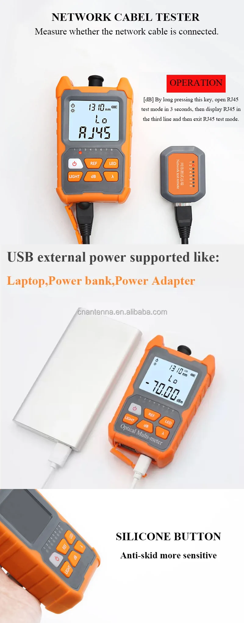 Mini optical power meter red light all-in-one machine red light source ...