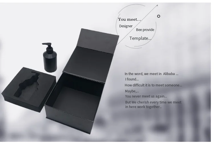 Luxury Package Magnetic Black Satin Insert Lined Gift Box Packaging ...