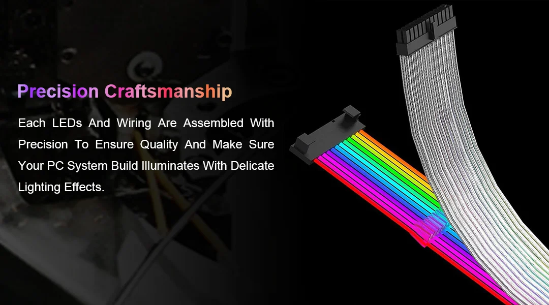 Qingsea 24pin Neon Line Cable - RGB LED Extension Cord