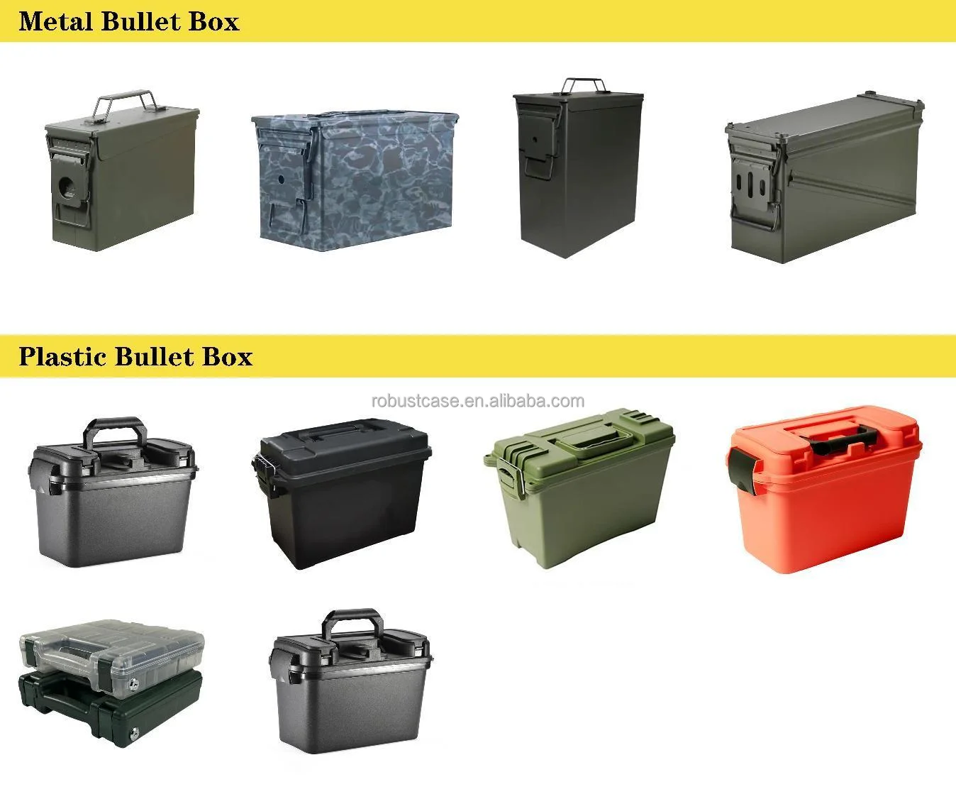 Pp Plastic Bullet Ammo Case With Handle For Carrying 345*143*217mm ...