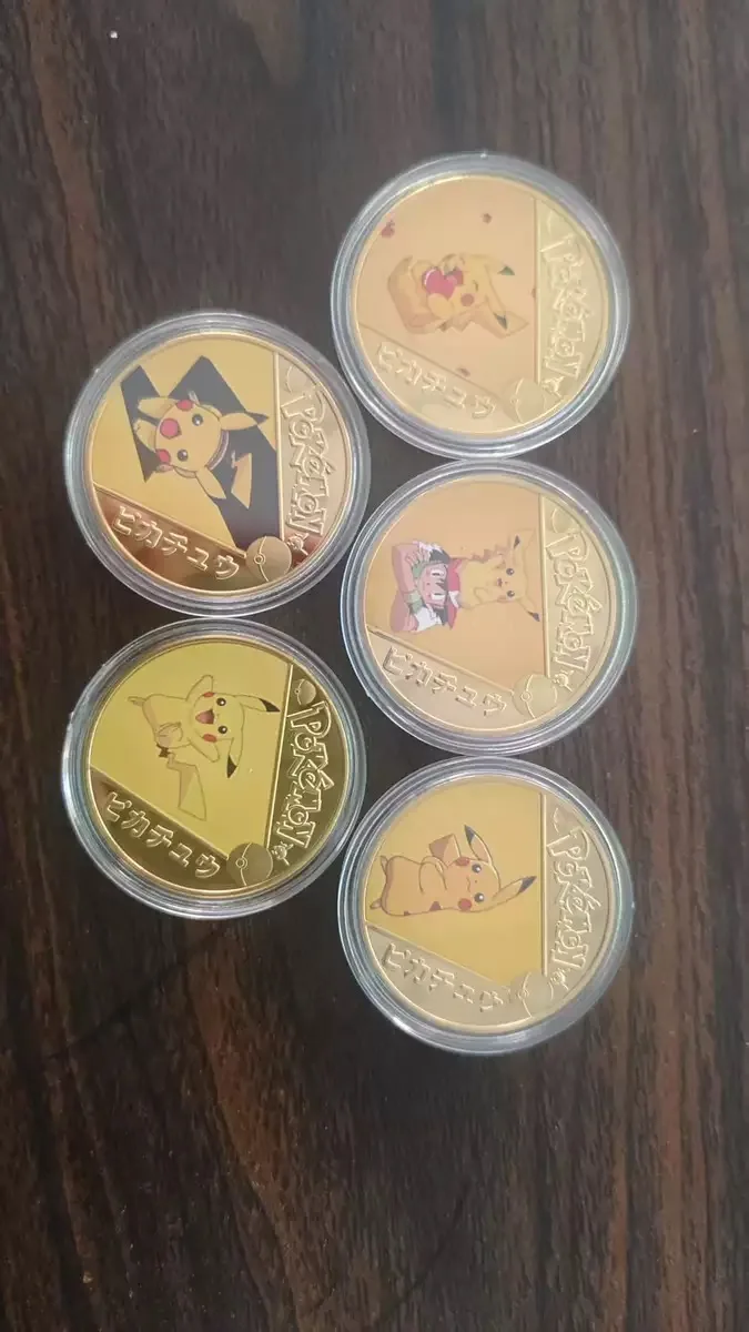 New Pokemon Gold Silver Coins: Pikachu & Charizard Commemorative Metal ...