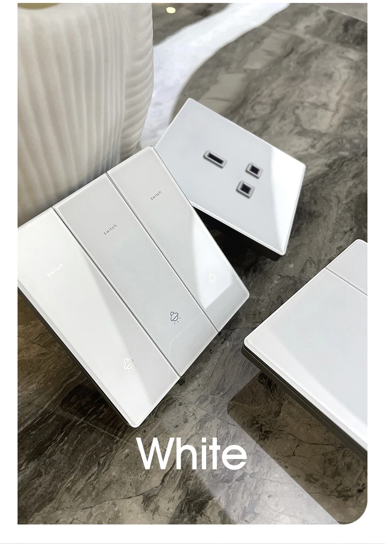 Ultra Thin Tempered Glass Wall Switch 16a Odm/oem Wall Switch Full ...