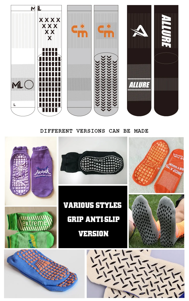 High Quality Custom Anti Slip Athletic Soccer Grip Socks
