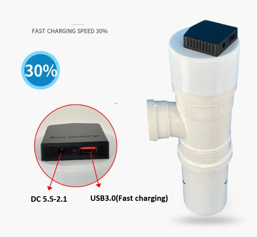 Mini Camping Hydraulic Generator - Fast Charging USB/DC Port