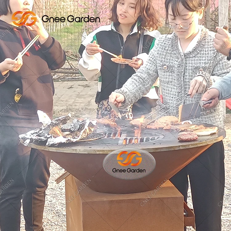 Corten Steel Grill Bbq Brasero Corten Bbq Barbecue Smoker Bbq Grill Outdoor Charcoal Grill - Buy ...