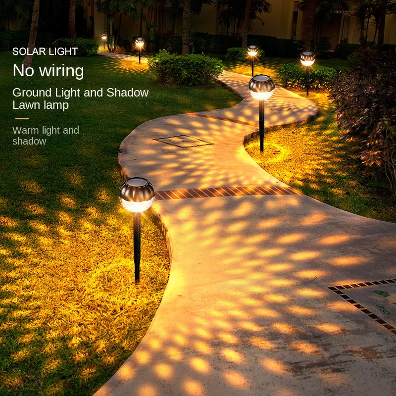 Projection Floor Lamp Outdoor Courtyard Lights Led All In One Solar ...