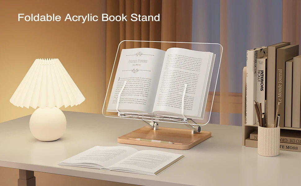 Multi-purpose Book Holder - Adjustable Acrylic Stand