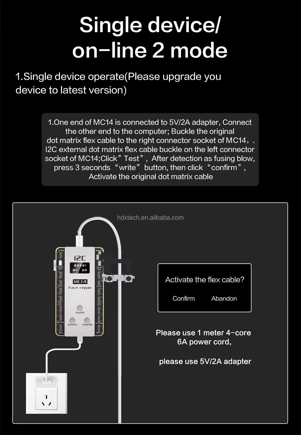 I2C MC14 Dot Matrix Repair Device Face ID Programmer for iPhone No ...
