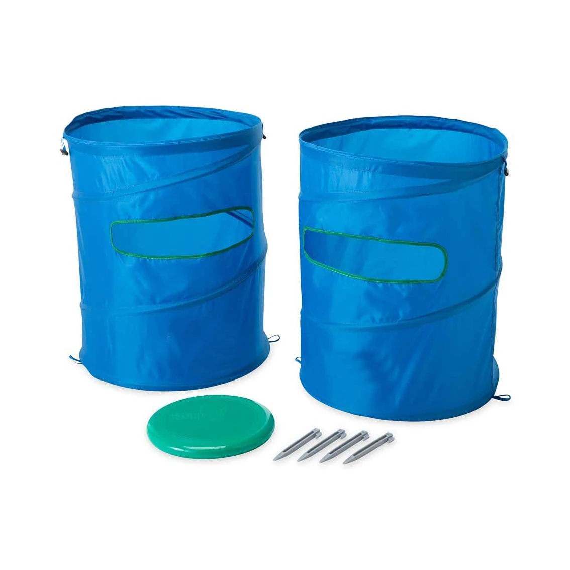 Flying Saucer Folding Disc Toss Frisby Dunk Game Set