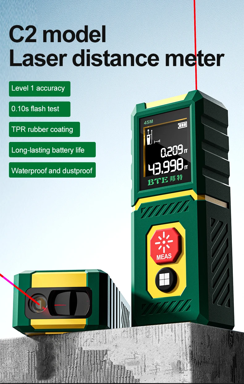 BTE 2025 High Precision Industrial Laser Meter New Hot Sale 45m ...
