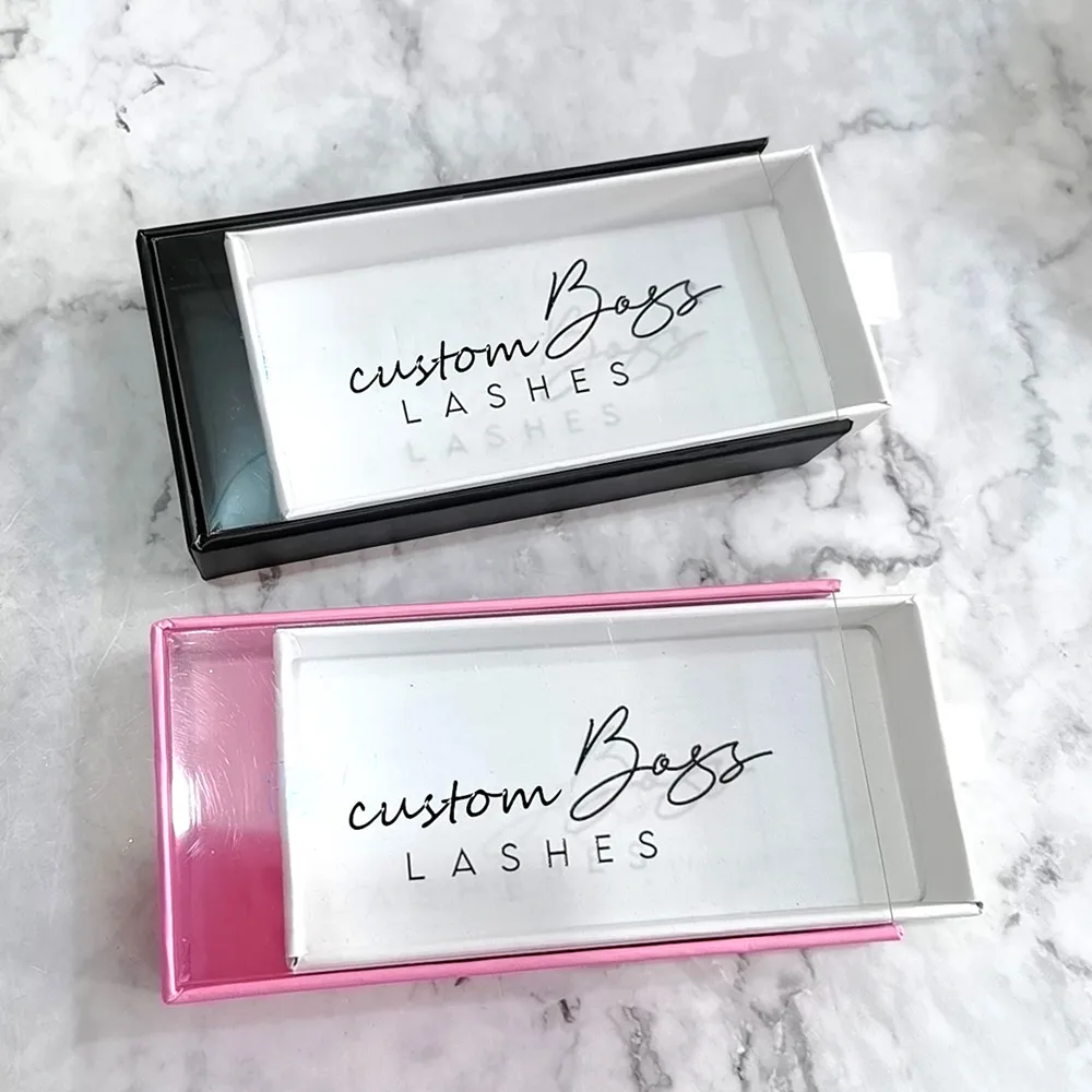 2024 Square Lash Package Box With Rhinestone Private Label Empty Lash ...