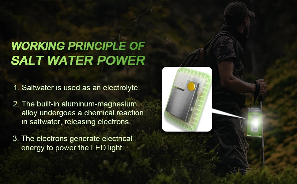 Salt Water Lamp - Efficient Lighting for Outdoor Activities