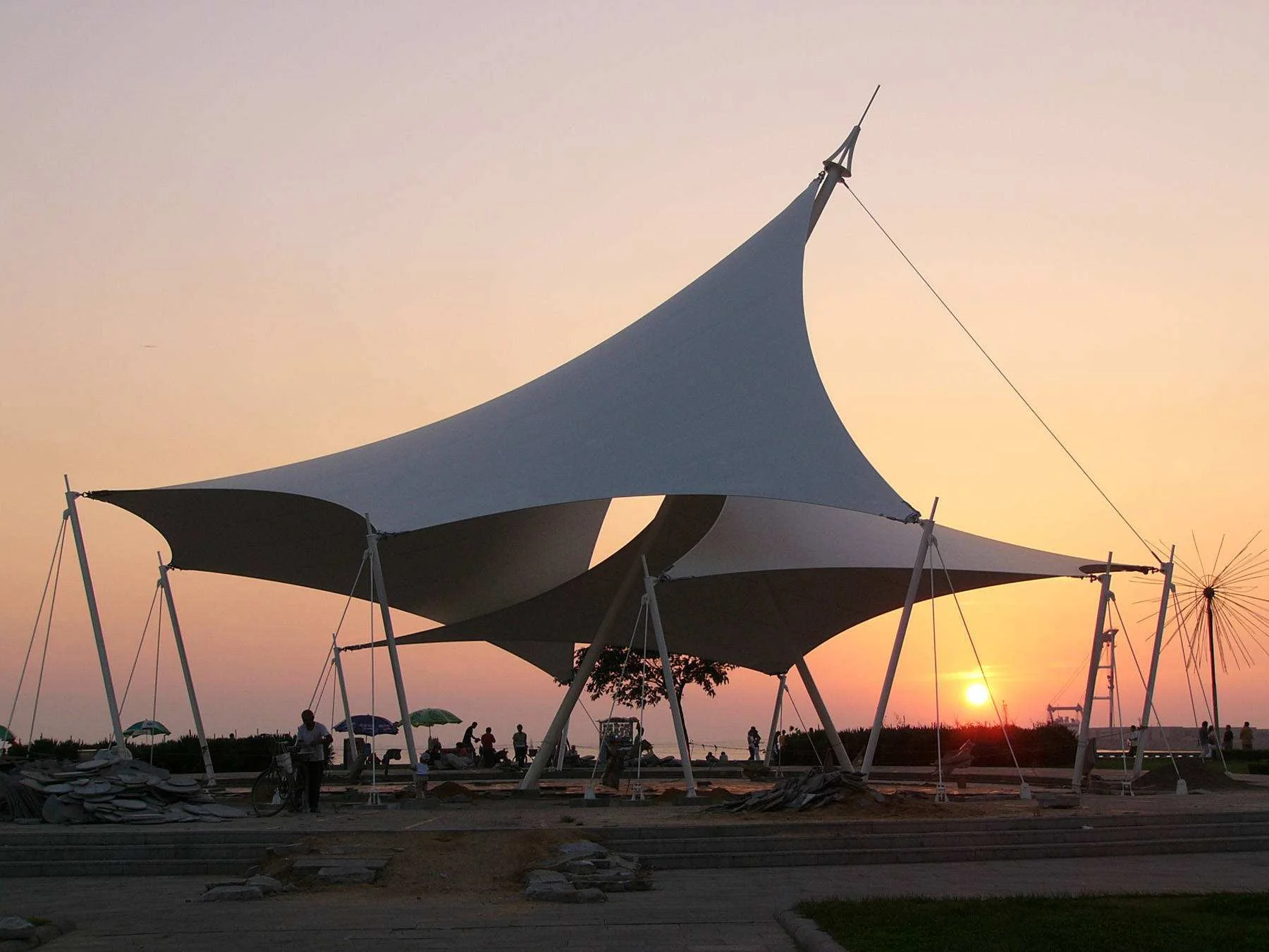 Membrane Structure Tensioning Membrane Landscape Modeling Parking Shed ...