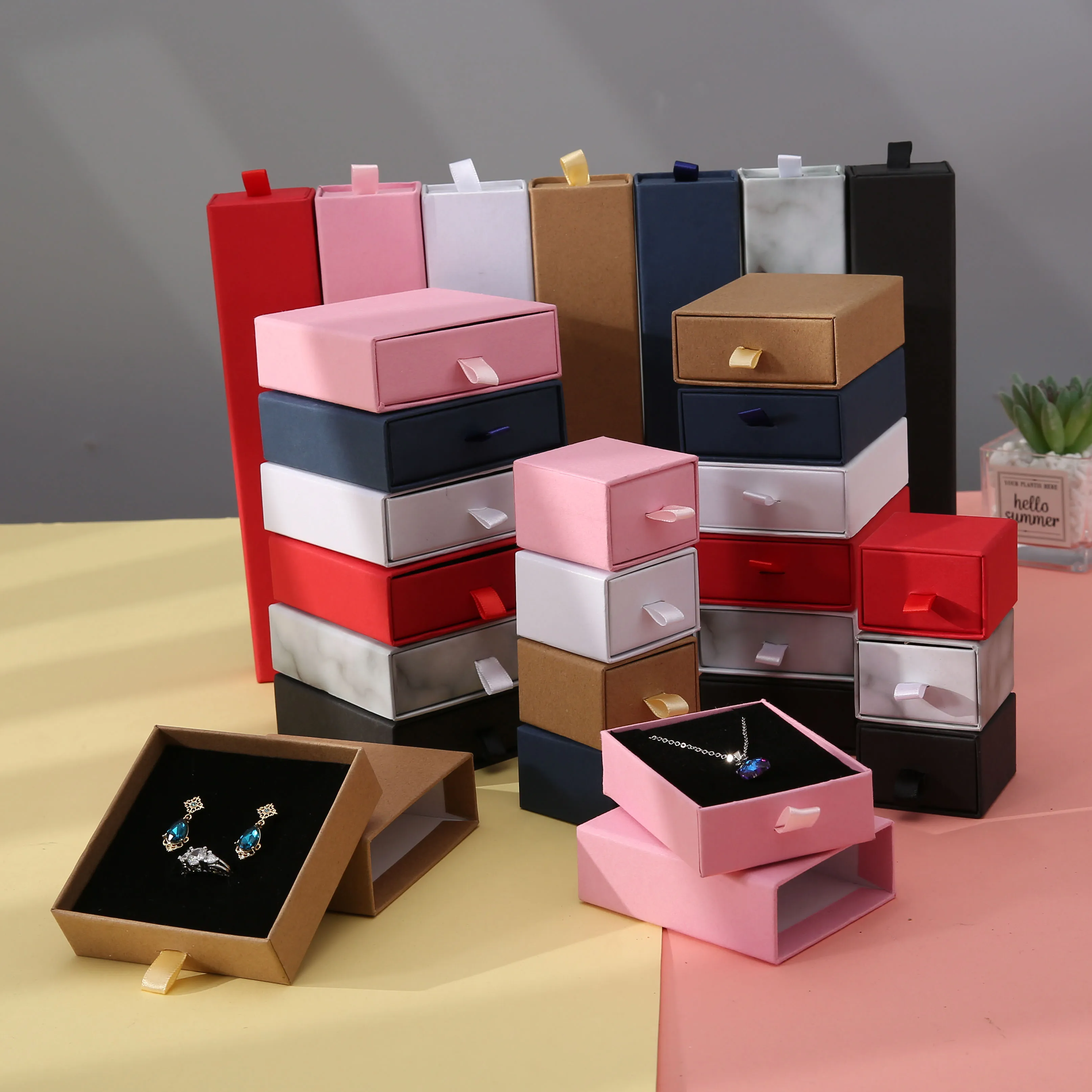 Custom Logo Cardboard Jewelry Gift Bag - Elegant Packaging