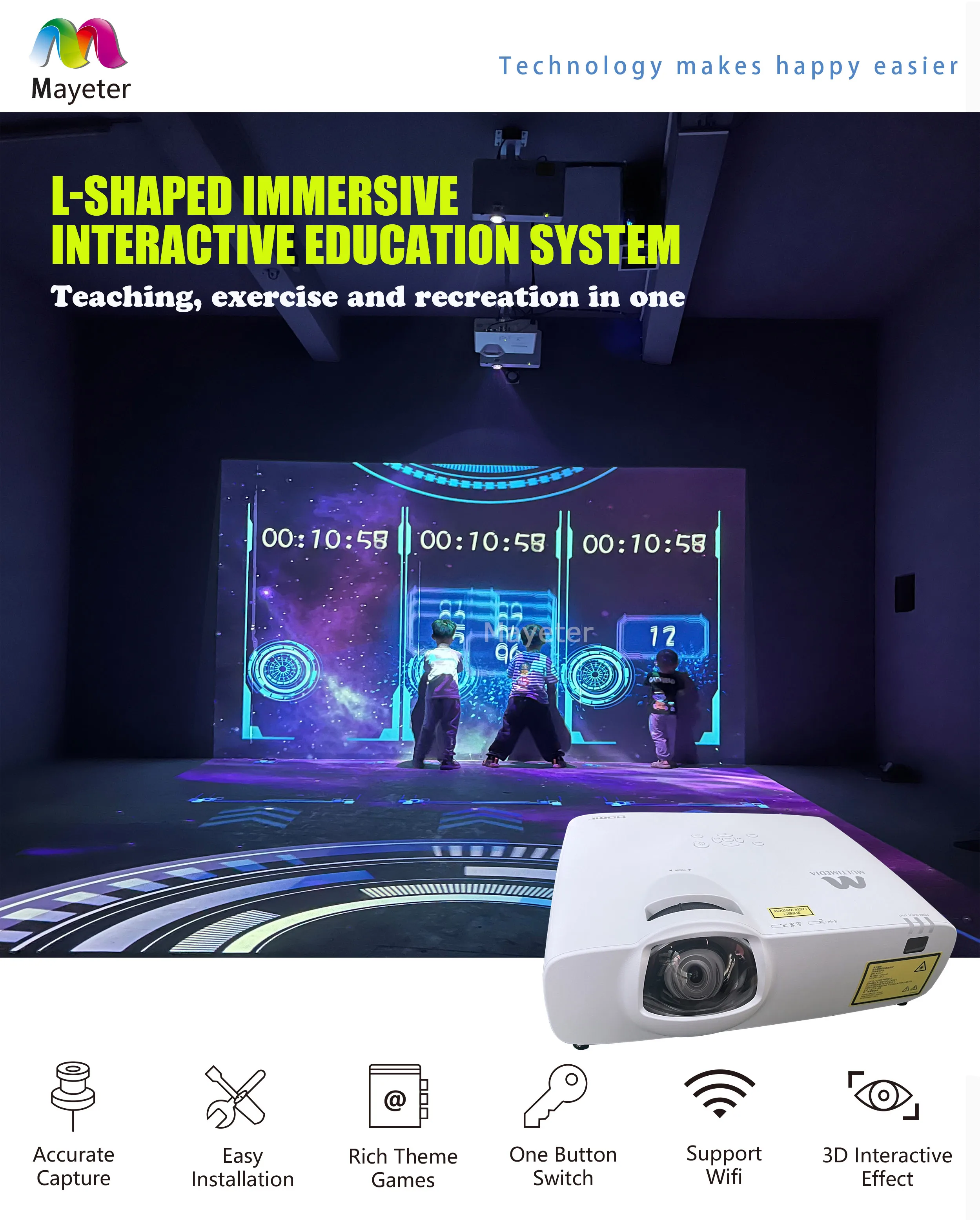 Ar Interactive Projector Game Projector Sensor Equipment Wall ...