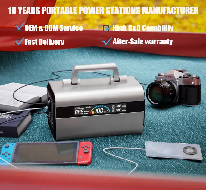 Portable Solar Energy Battery Storage Power Bank Outdoor Camping ...