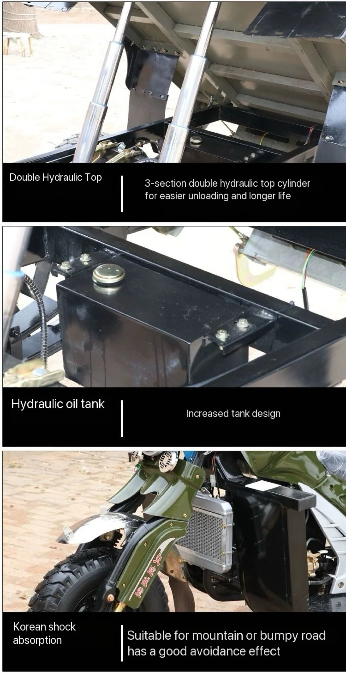 New 300cc Cargo Tricycle - Durable, High-Capacity Vehicle