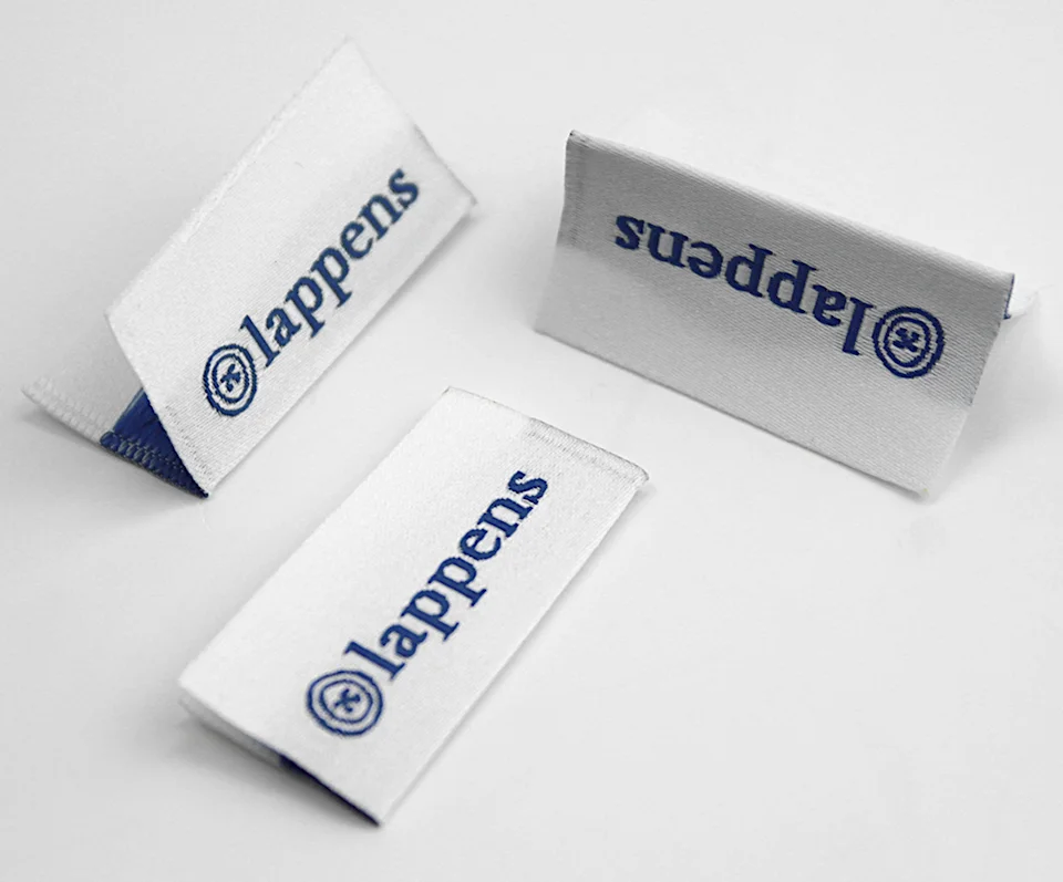Wholesale Custom Brand LOGO Central Fold Woven Label for Clothing High ...