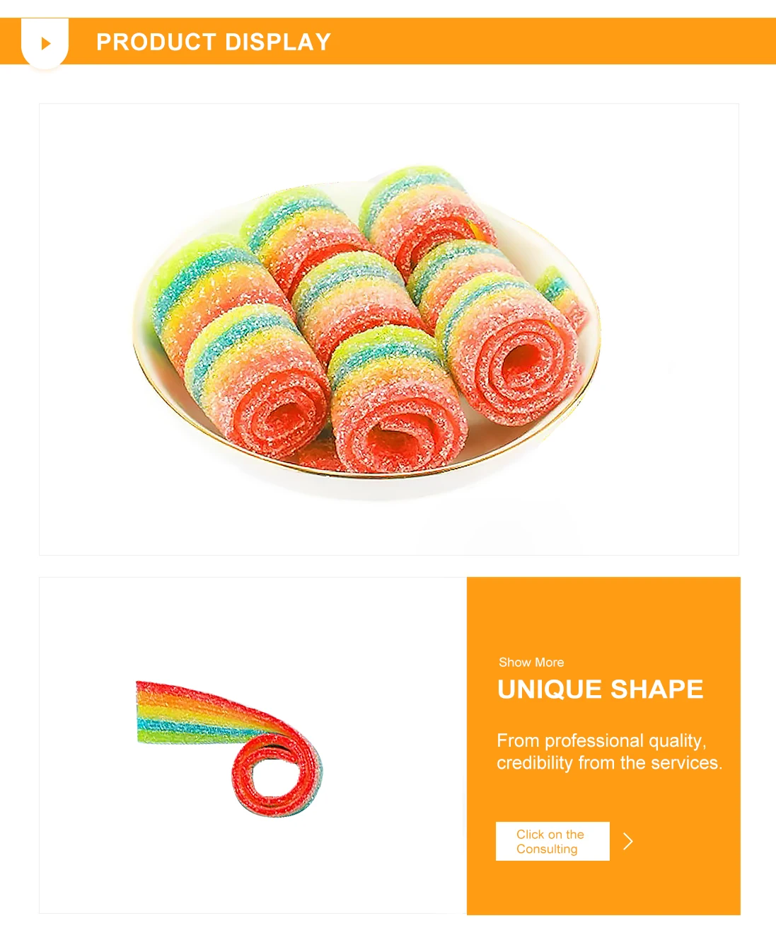 Children Bulk Fruity Fruit Roll Ups Gummies Sour Belts Soft Candy EN71 ...