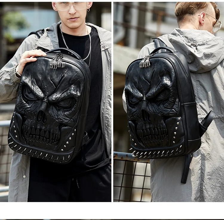 Halloween Skull Backpack - Stylish & Waterproof Handbag