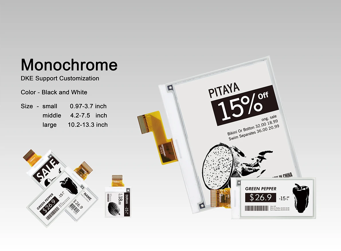 25.3 inch e-paper display module eink screen panel large eink display ...