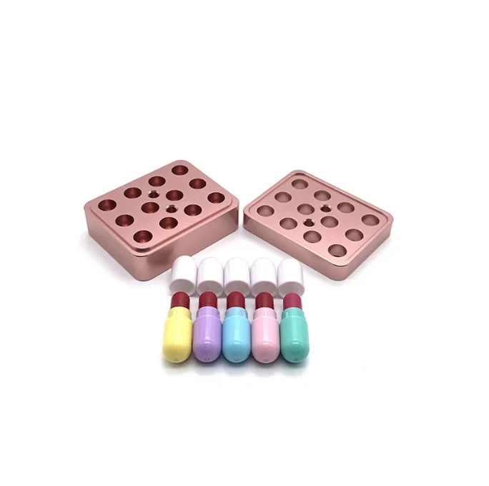 8.0 Small Sample Capsule Lipstick Tube Mold - 12 Cavities Aluminium Lip ...