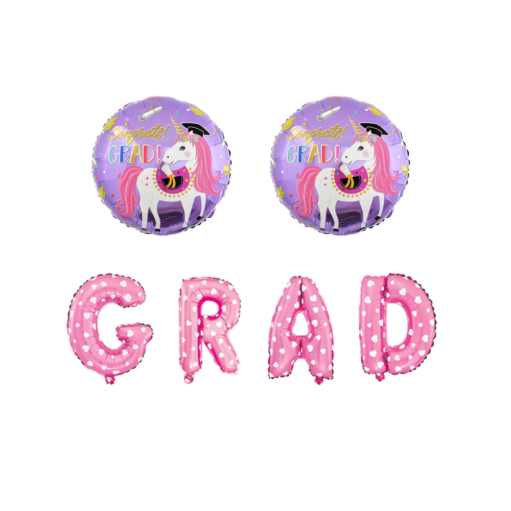 Factory Theme Balloon 26 Inch Letter Grad Decoration Set 18 Inch ...