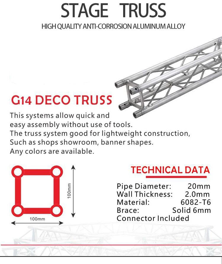Outdoor Concert Exhibition Trade Show Aluminum Stage Truss With Roof ...